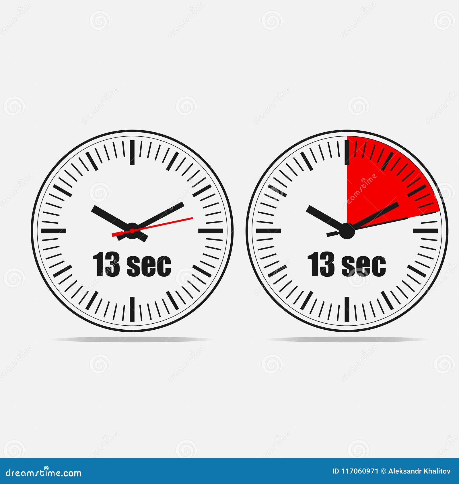 Reloj de trece segundos ilustración del vector. Ilustración de medida ...