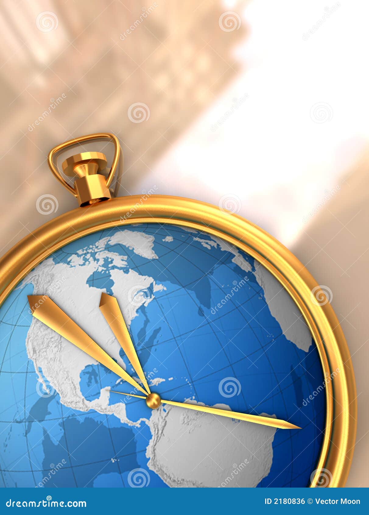 Reloj Del Globo En Correspondencia Stock de ilustración - Ilustración ...