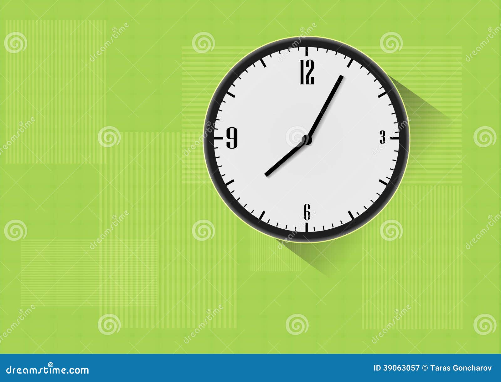 Reloj Del Vector En Un Background.eps Verde 10 Stock de ilustración ...