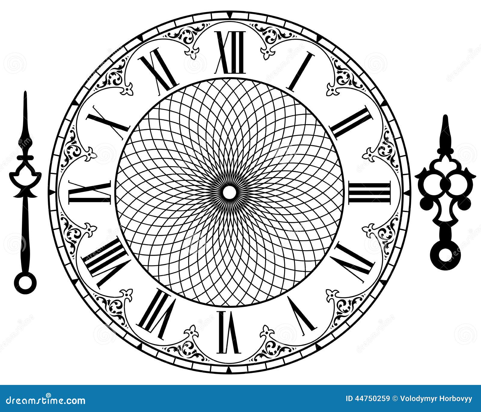 Reloj Del Vintage Del Vector Ilustración del Vector - Ilustración de ...