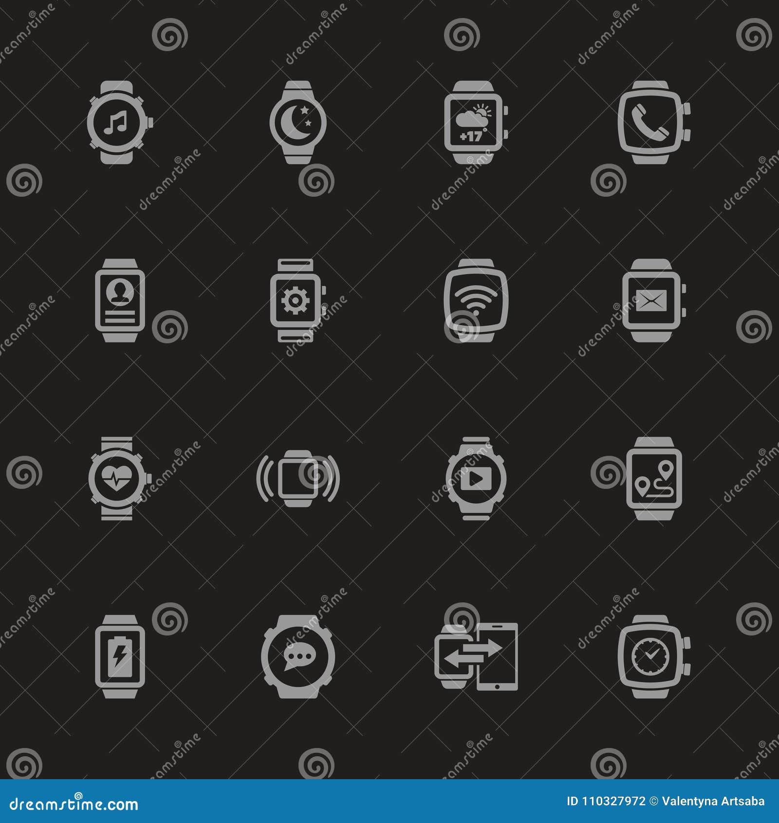 Reloj Elegante - Iconos Planos Del Vector Ilustración del Vector ...