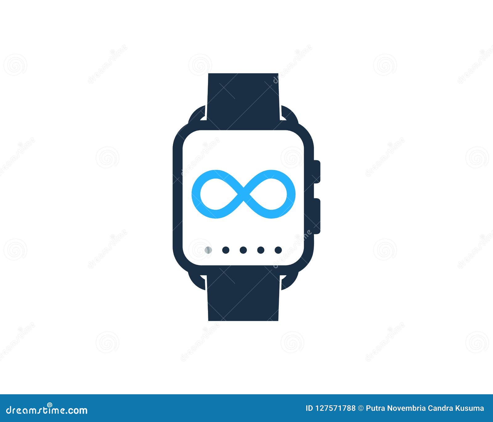 Reloj Elegante Logo Icon Design Del Infinito Ilustración del Vector ...
