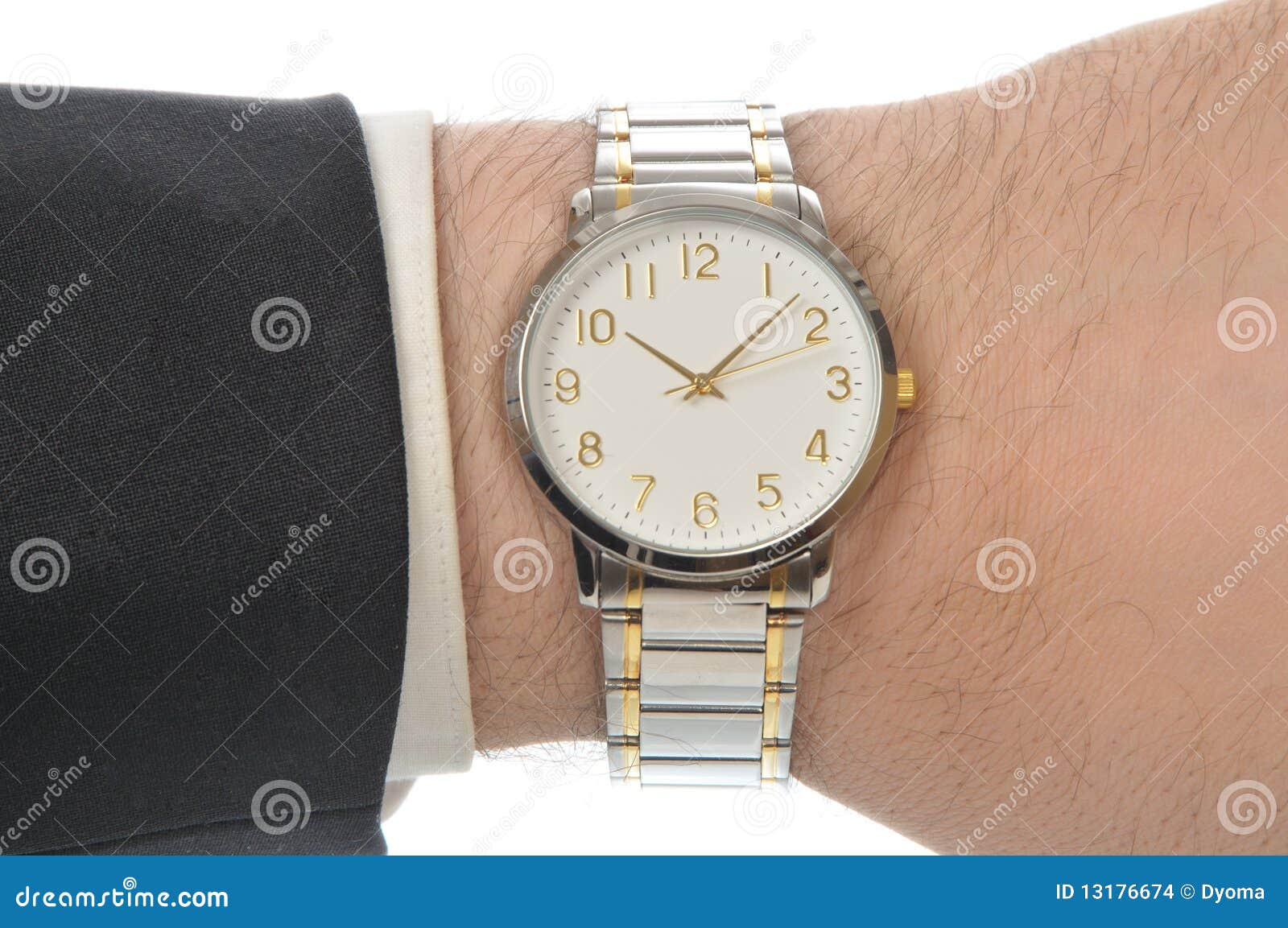 Reloj en la mano foto de archivo. Imagen de imagen, macro - 13176674