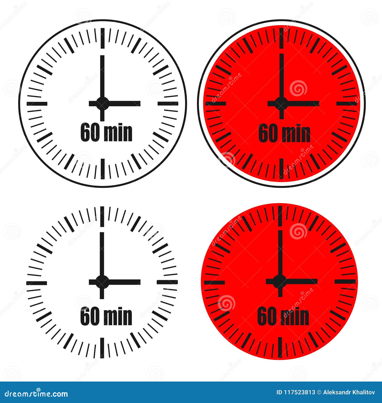 Reloj icono de 60 minutos stock de ilustración. Ilustración de oficina ...