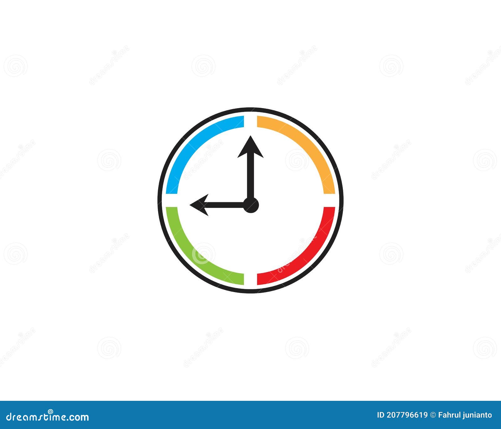 Reloj Reloj Reloj Logo Vector Plantilla Ilustración del Vector ...