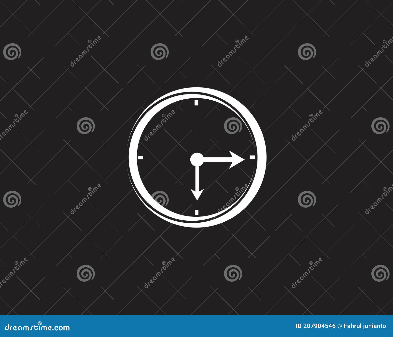 Reloj Reloj Reloj Logo Vector Plantilla Ilustración del Vector ...