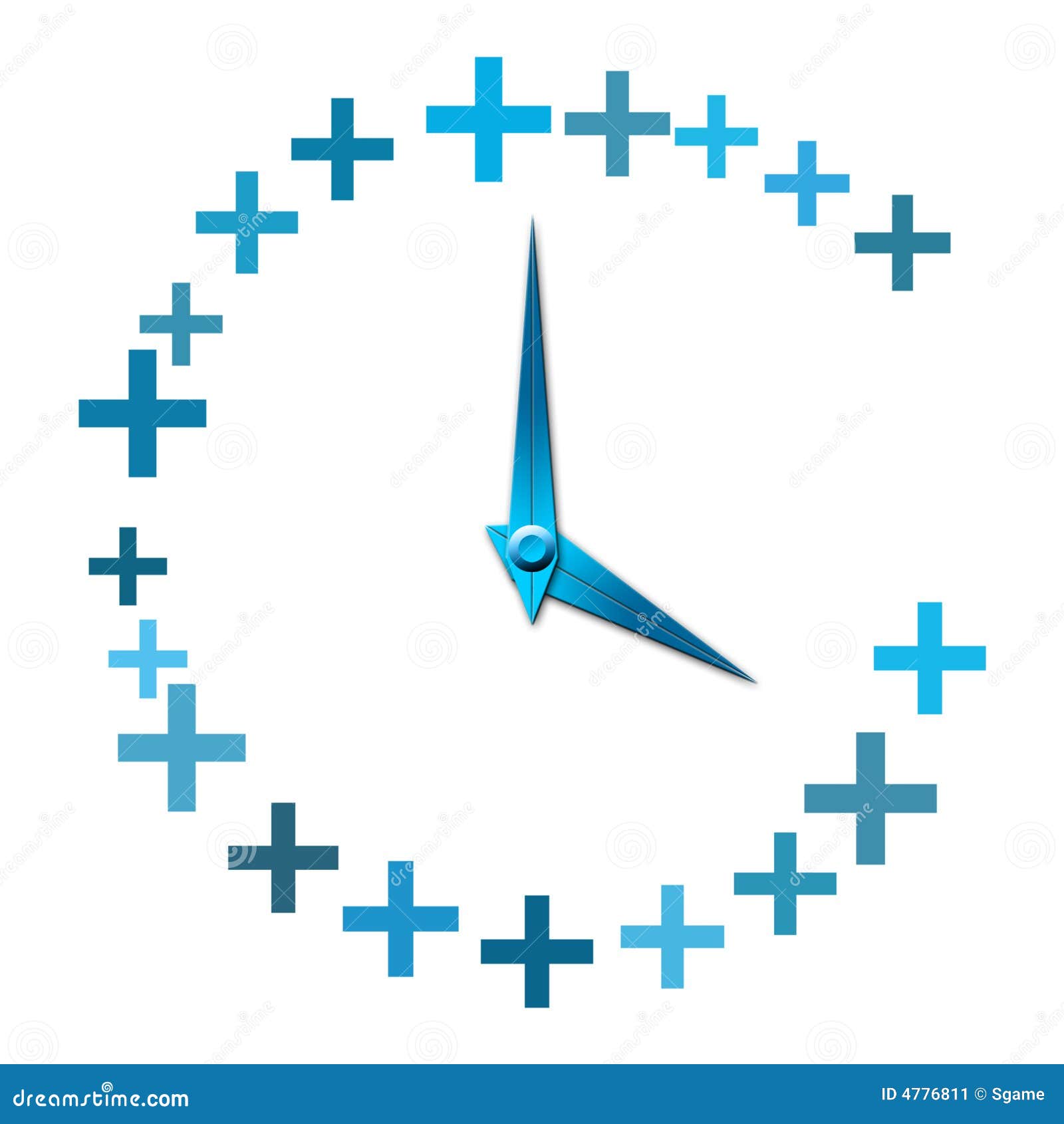 Reloj más del símbolo stock de ilustración. Ilustración de arte - 4776811