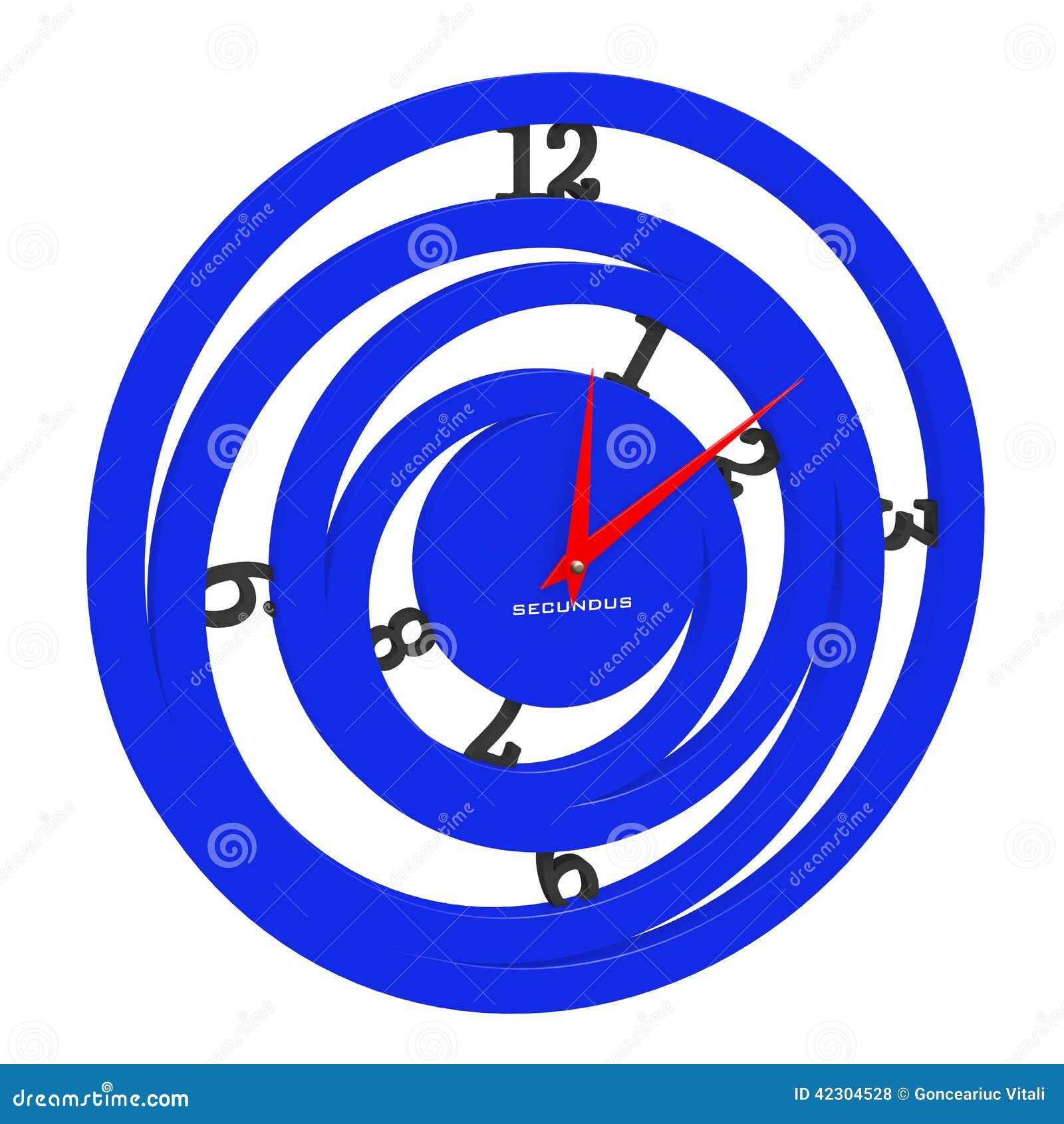 Reloj moderno stock de ilustración. Ilustración de negro - 42304528