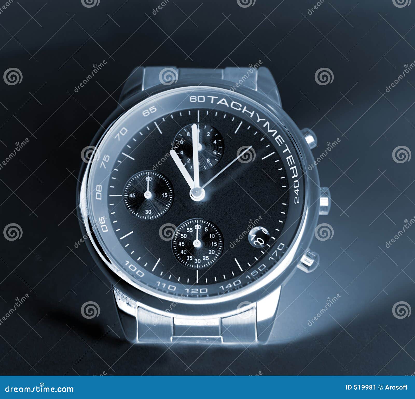 Reloj moderno aislado imagen de archivo. Imagen de acero - 519981