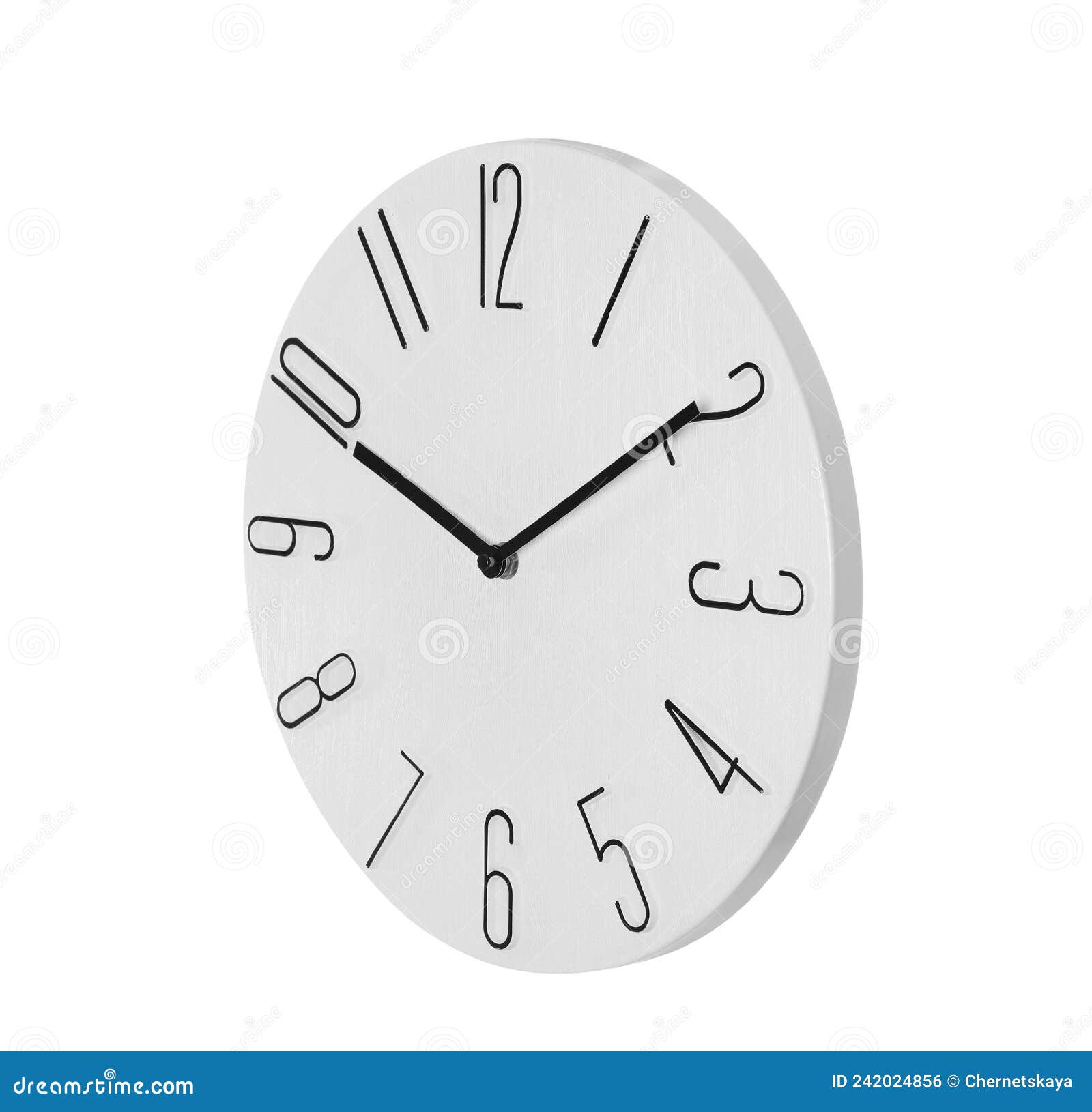 Reloj Moderno Aislado En Blanco. Elemento Interior Foto de archivo ...