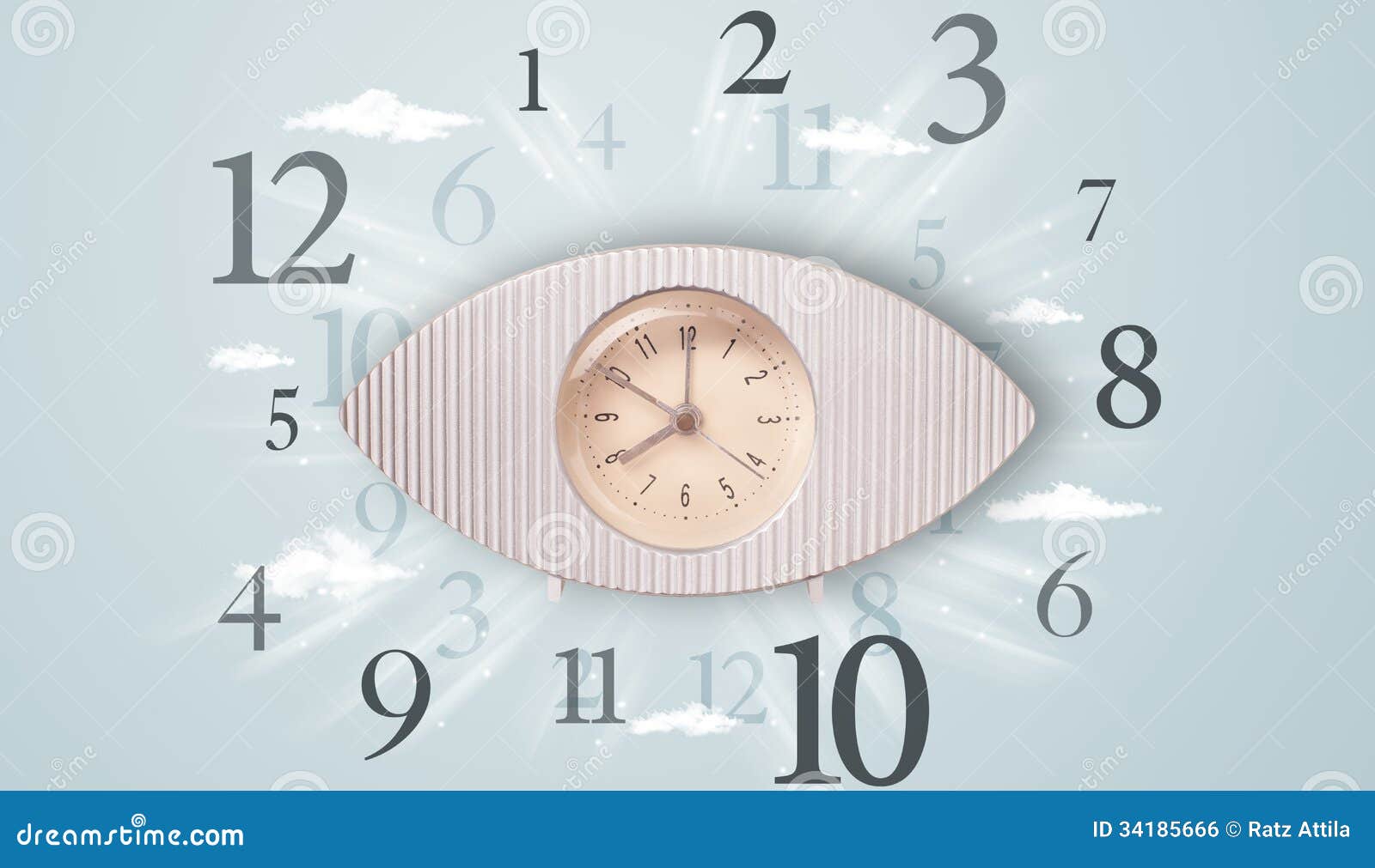 Reloj Moderno Con Números En El Lado Foto de archivo - Imagen de hora ...