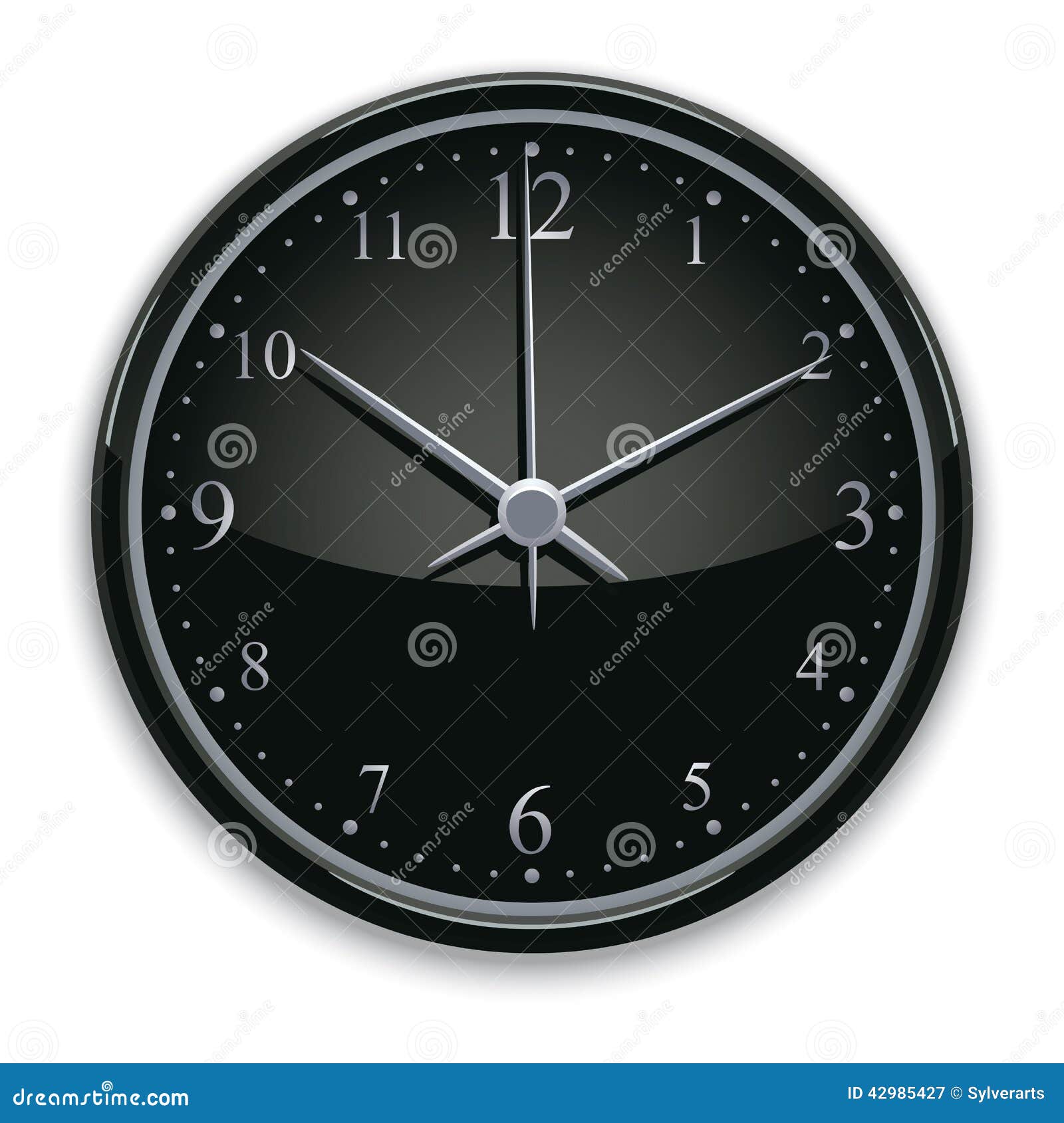 Reloj negro stock de ilustración. Ilustración de negocios - 42985427