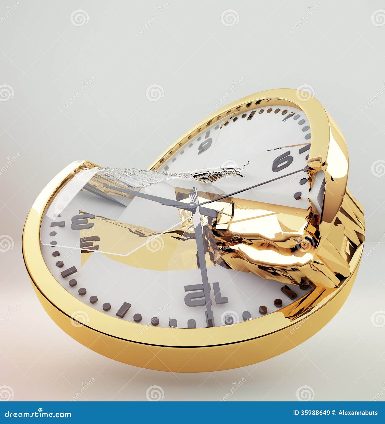 Reloj quebrado stock de ilustración. Ilustración de imagen - 35988649