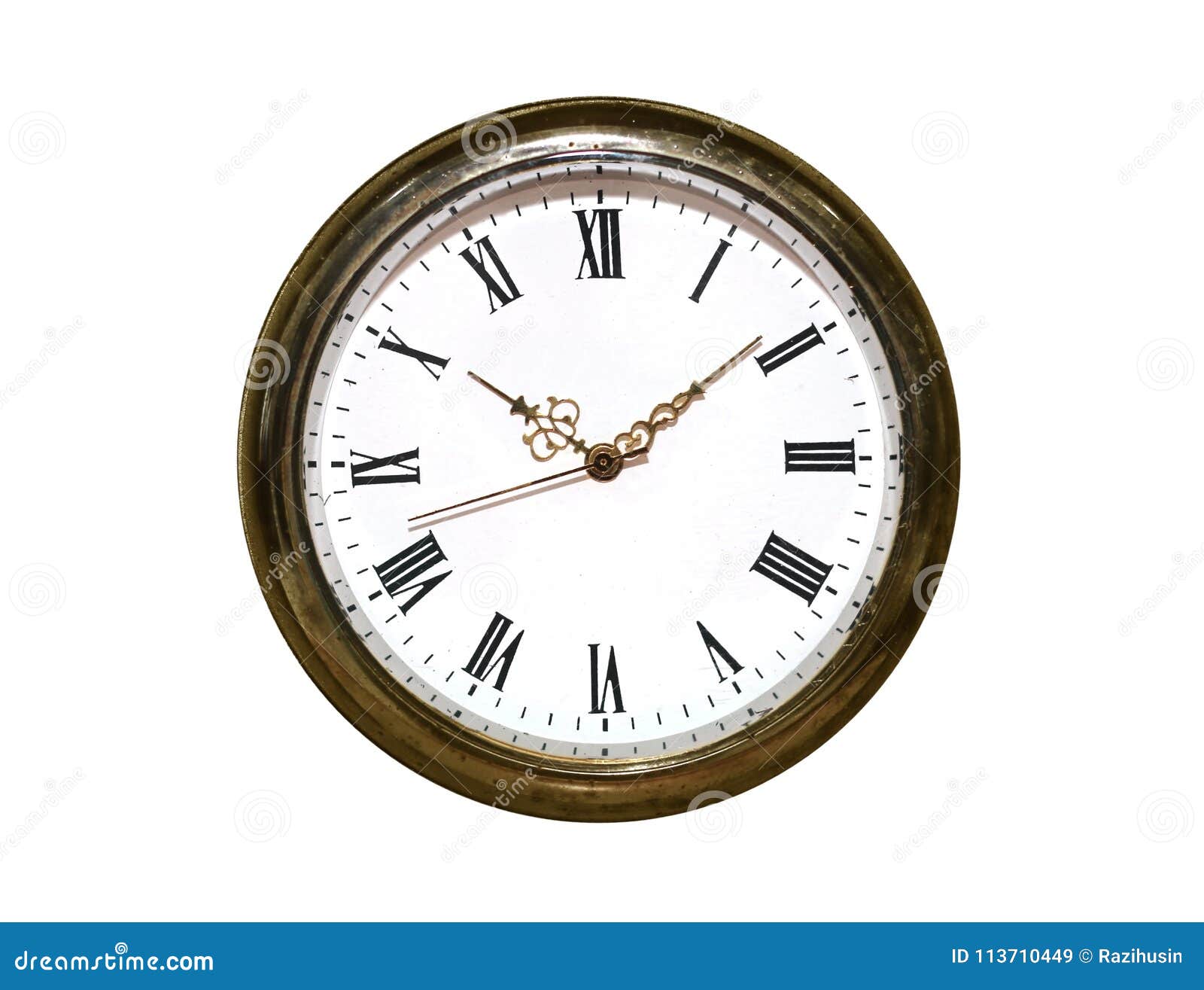 Reloj Retro Con Los Números Romanos Imagen de archivo - Imagen de reloj ...