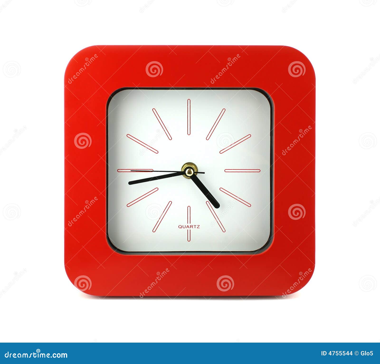 Reloj rojo foto de archivo. Imagen de acontecimiento, alarma - 4755544