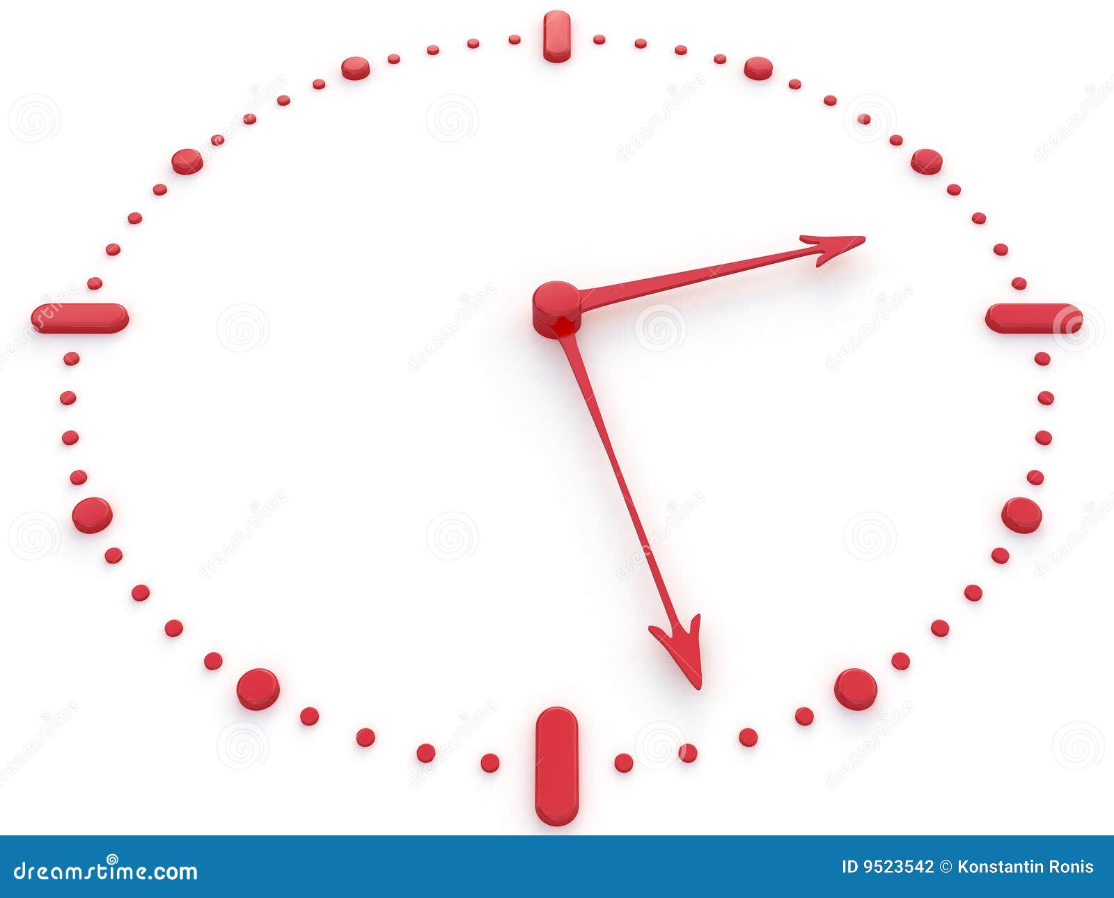 Reloj rojo stock de ilustración. Ilustración de marcar - 9523542