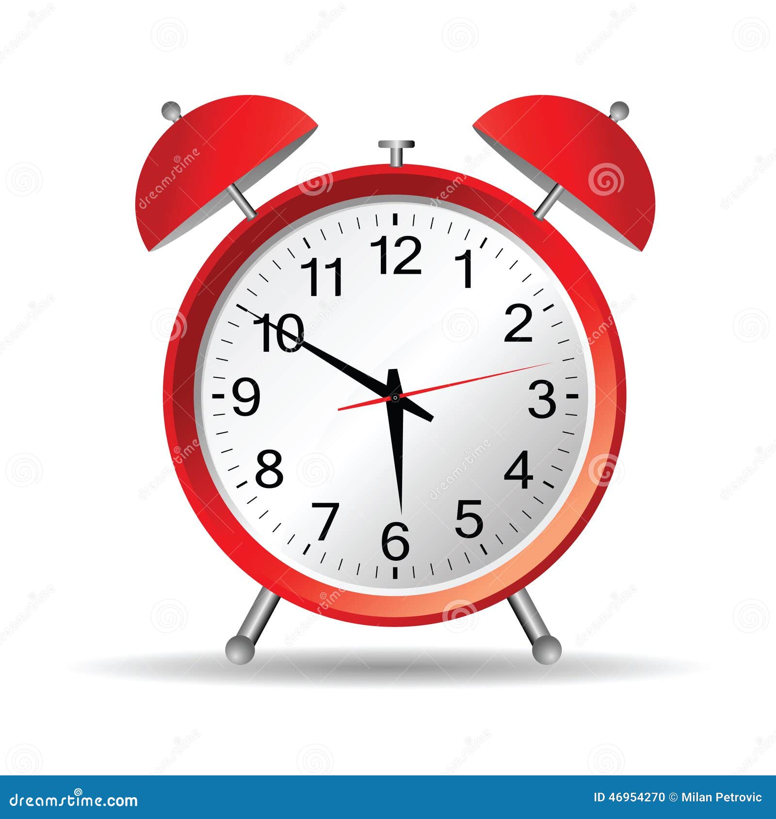 Reloj Rojo Con Vector De La Navidad Ilustración del Vector ...