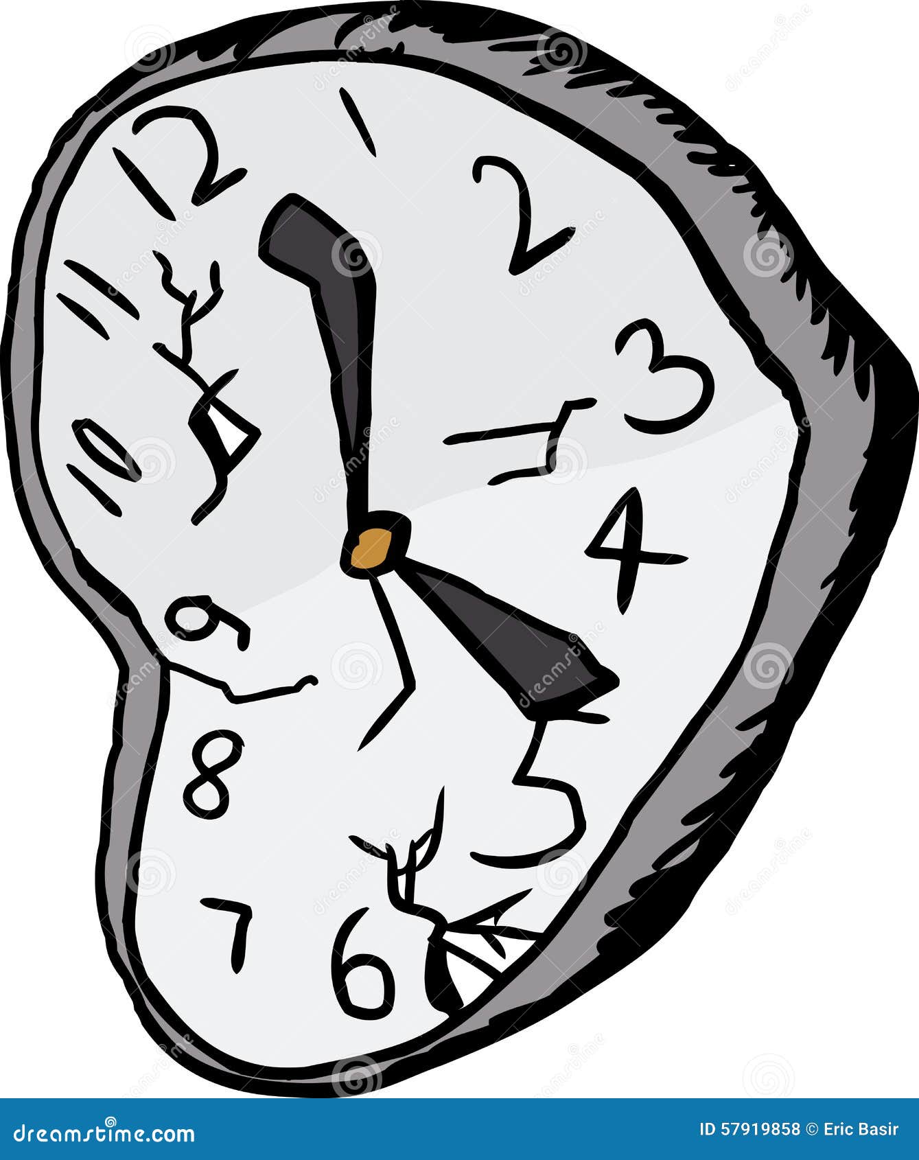 Reloj roto aislado stock de ilustración. Ilustración de aislado - 57919858