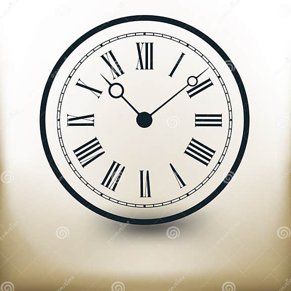 Reloj simple ilustración del vector. Ilustración de sencillo - 92223188