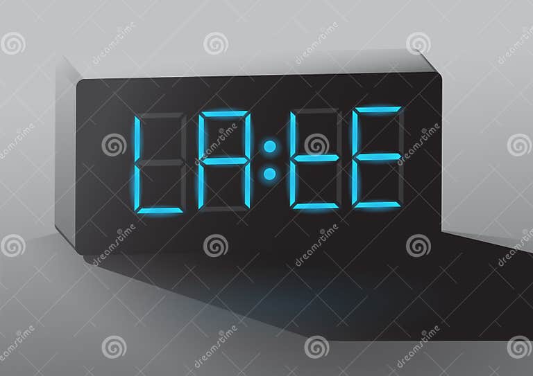 Reloj tarde stock de ilustración. Ilustración de prisa - 62874577