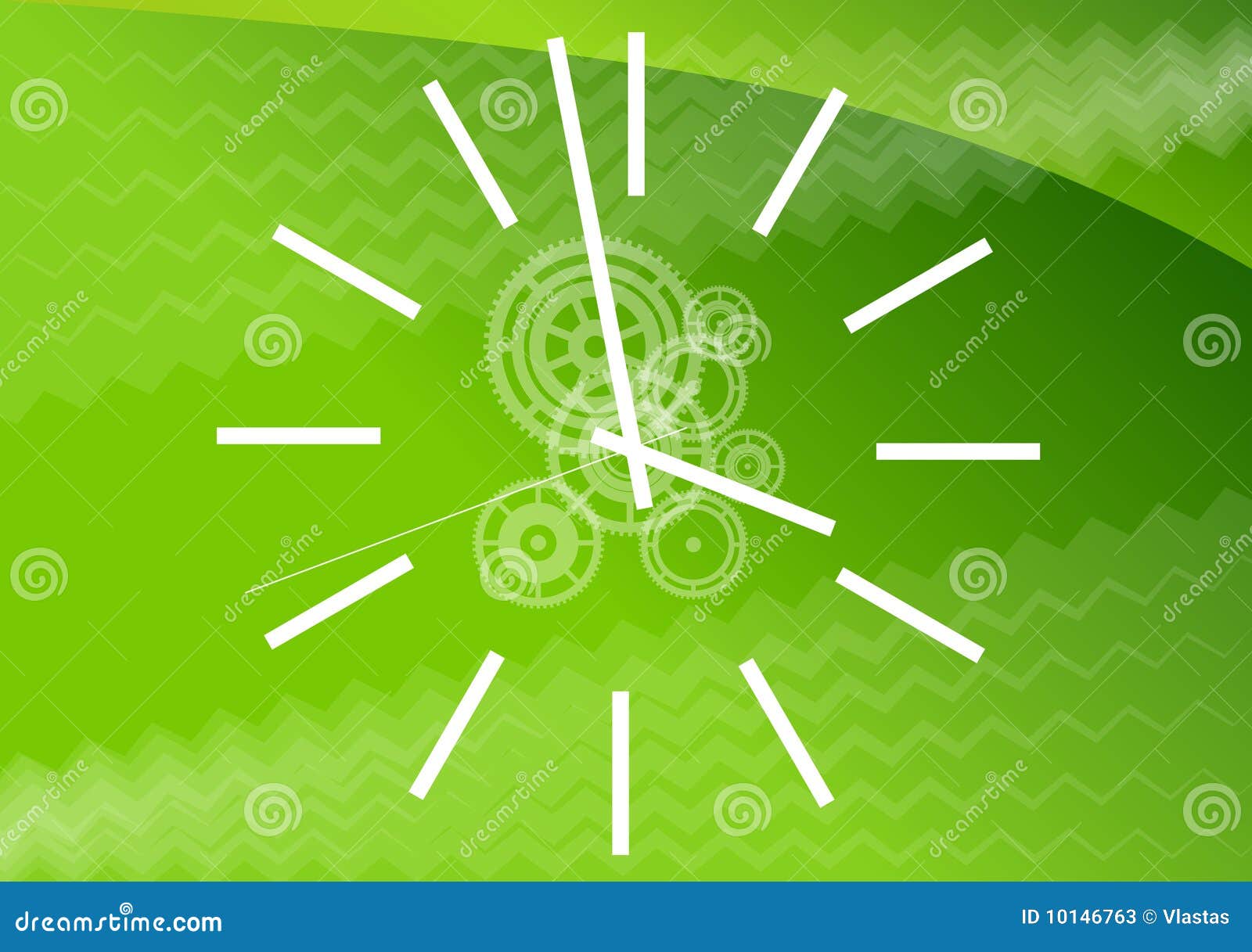 Reloj verde ilustración del vector. Ilustración de marcar - 10146763