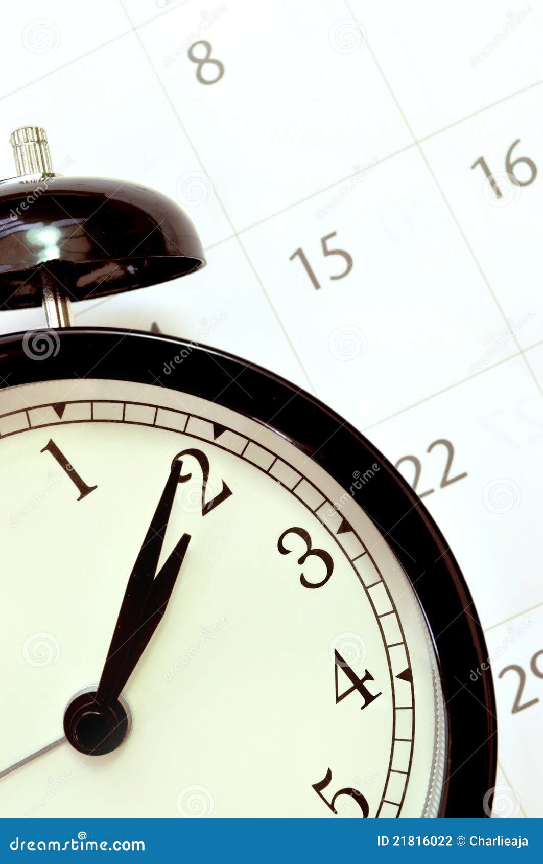 Reloj y calendario foto de archivo. Imagen de horas, mano - 21816022