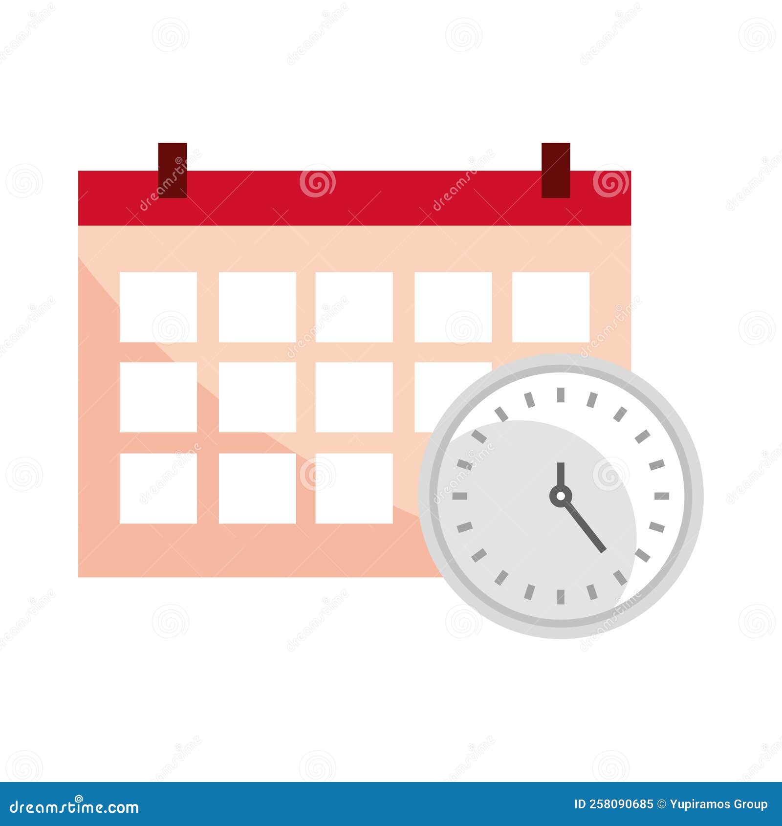 Reloj y calendario ilustración del vector. Ilustración de aislamiento ...