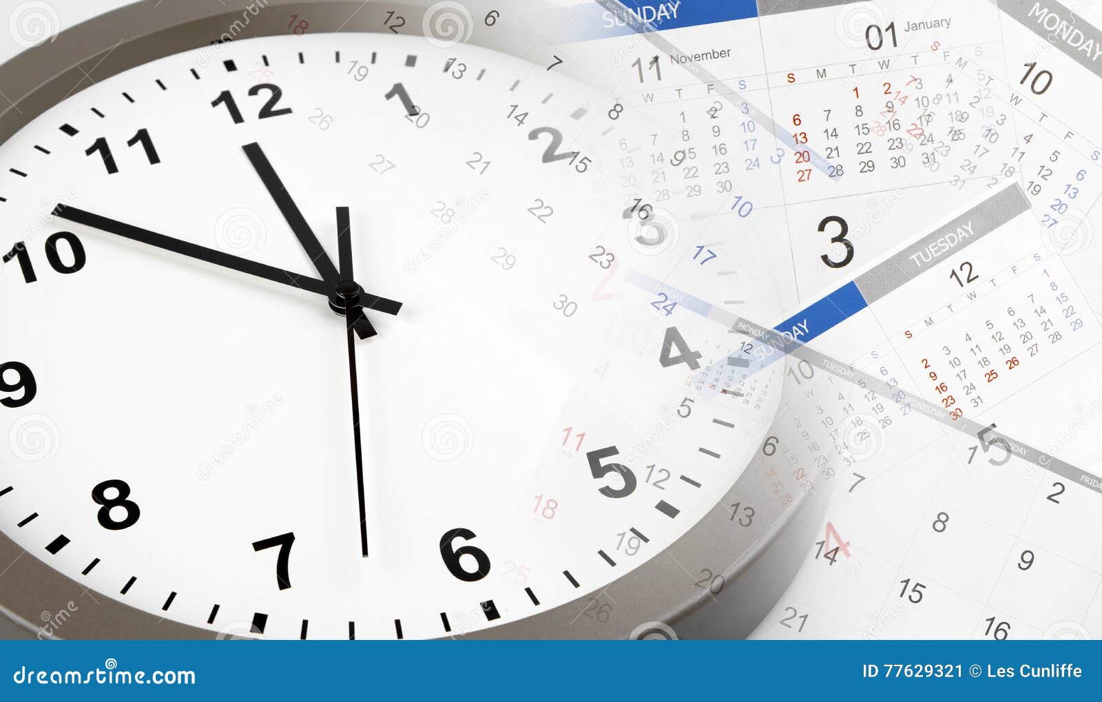 Reloj y calendarios imagen de archivo. Imagen de calendarios - 77629321