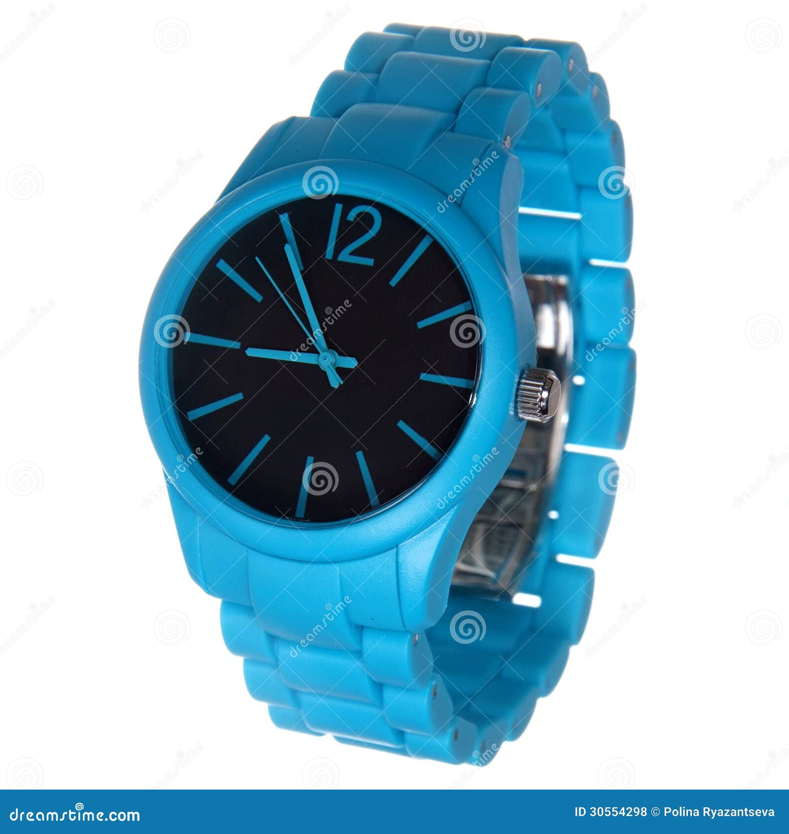 Relojes azules foto de archivo. Imagen de aislado, moderno - 30554298