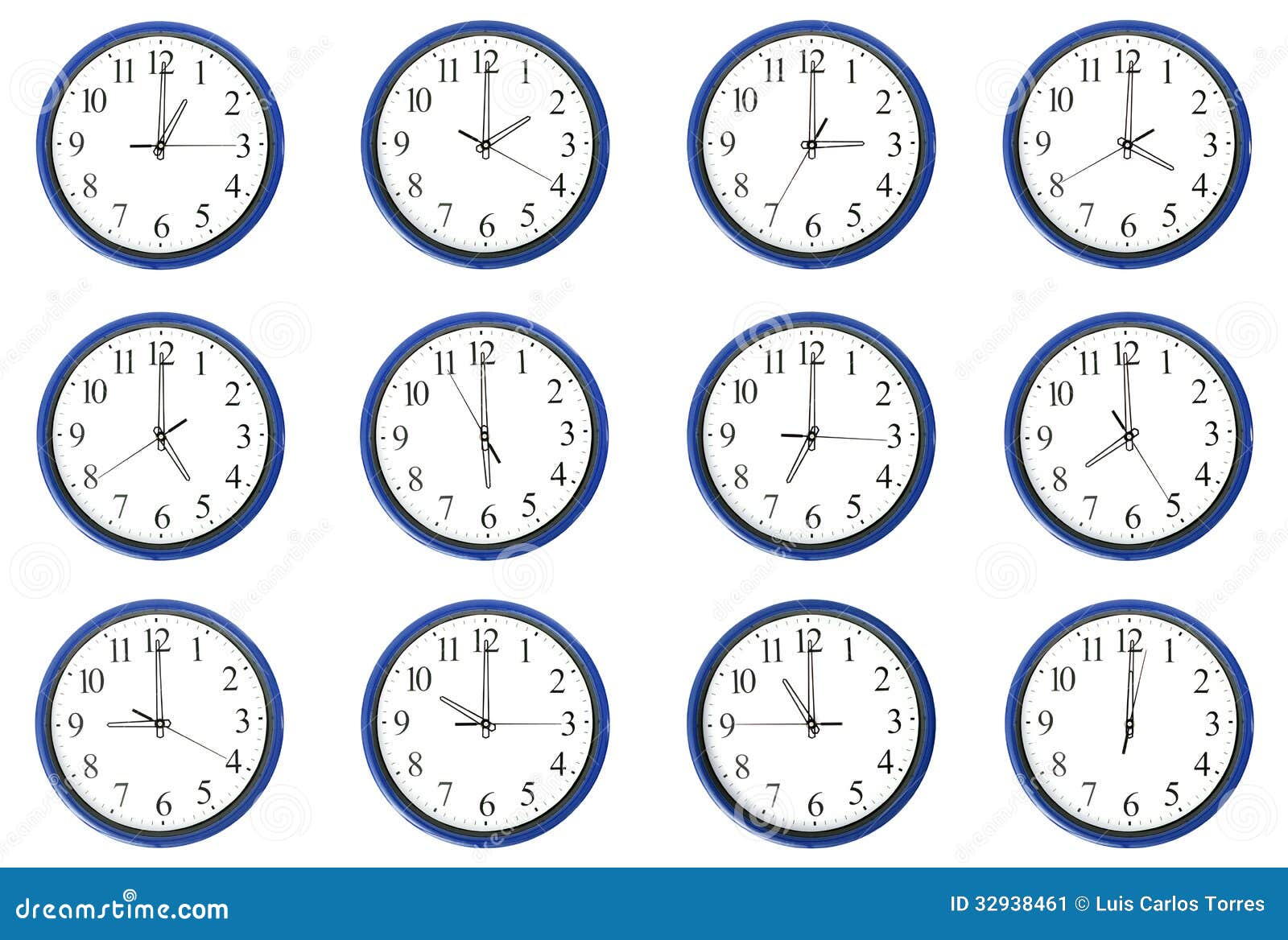 Relojes - Día Y Noche Horas Imagen de archivo - Imagen: 32938461