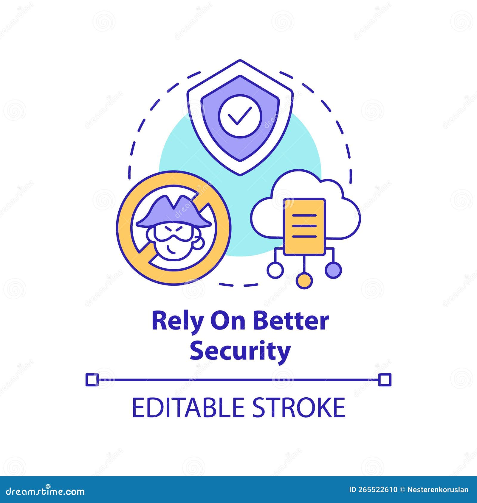 Rely on Better Security Concept Icon Stock Vector - Illustration of ...