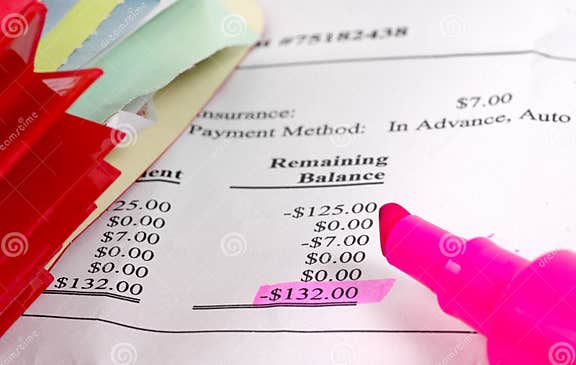Remaining Balance stock image. Image of finance, debt, statement - 70255