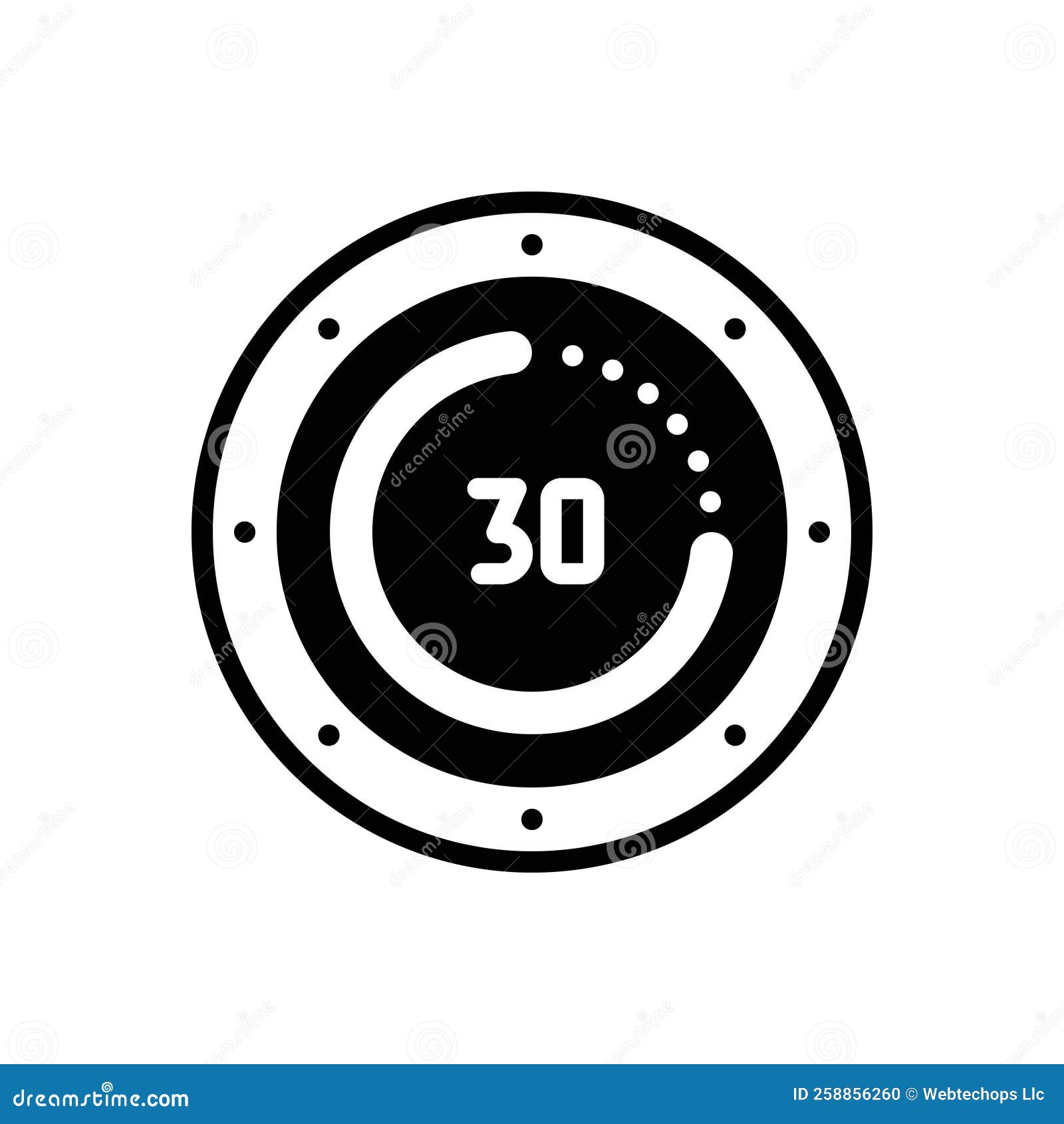 Black Solid Icon for Remaining, Remanent and Pausing Stock Vector ...