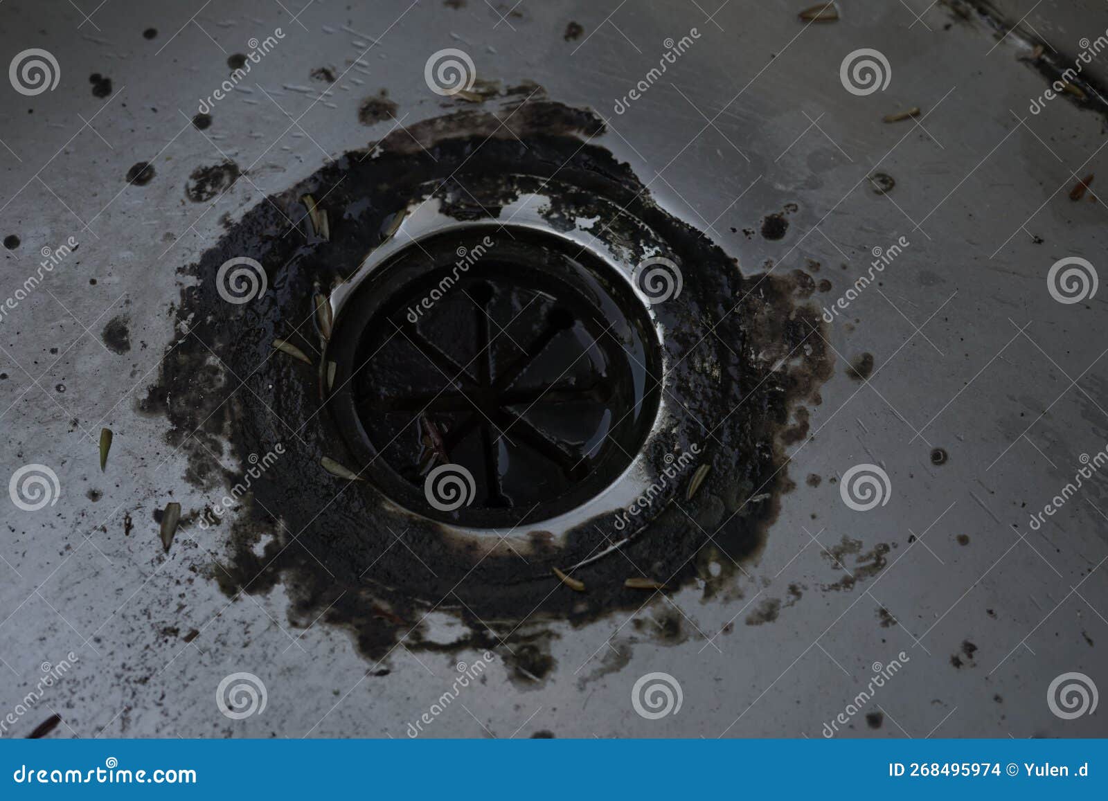 Remaining Washing Water Drain Hole Stock Photo - Image of hygiene ...
