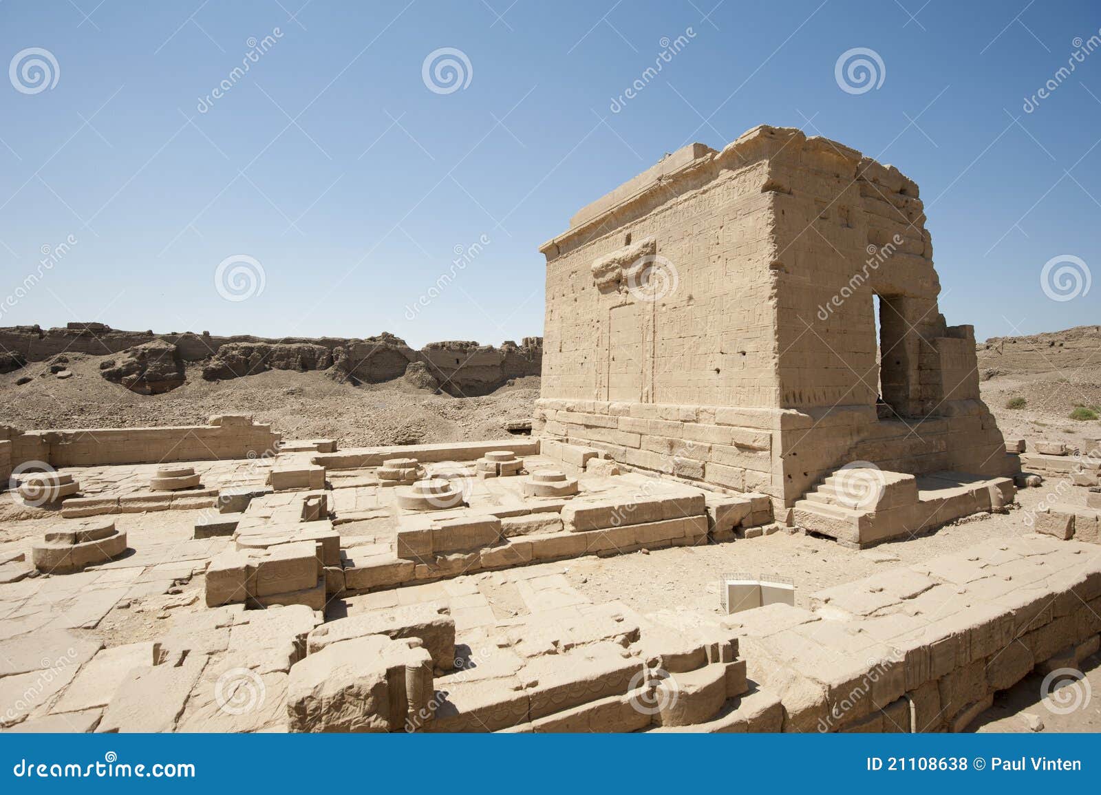 Remains of an Ancient Egyptian Temple Stock Photo - Image of ...