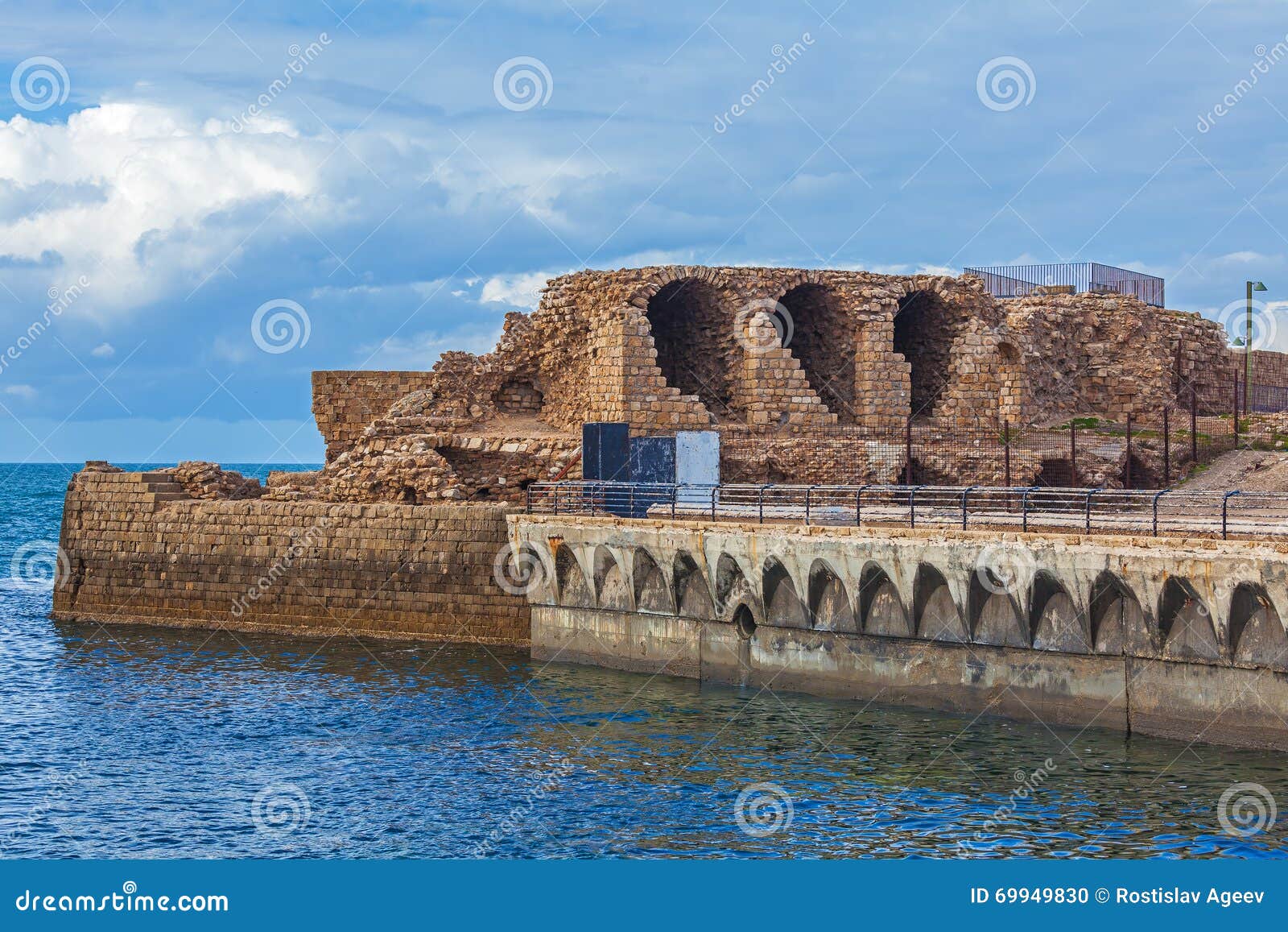 Remains of Ancient Harbor, Acre Stock Photo - Image of ancient ...