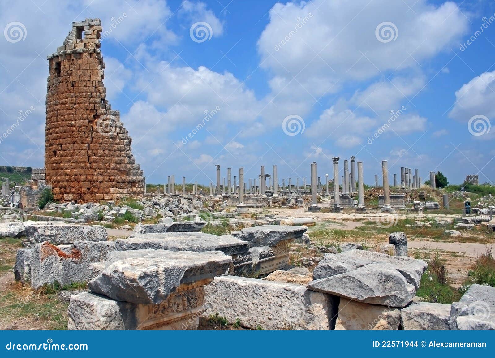 Remains of an Ancient Roman City. Stock Photo - Image of temple, brick ...