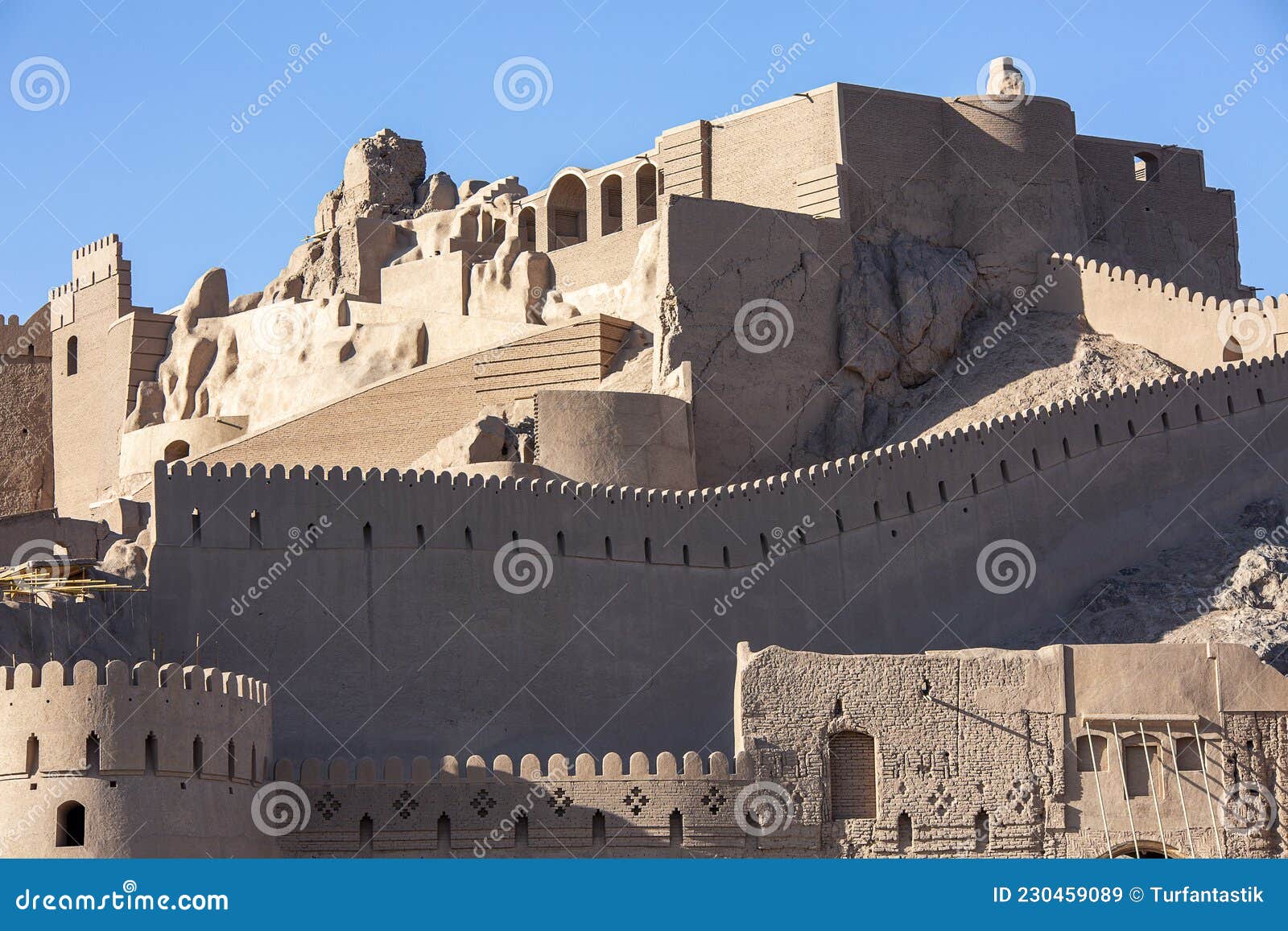 Bam Castle in Kerman, Iran stock image. Image of landscape - 230459089