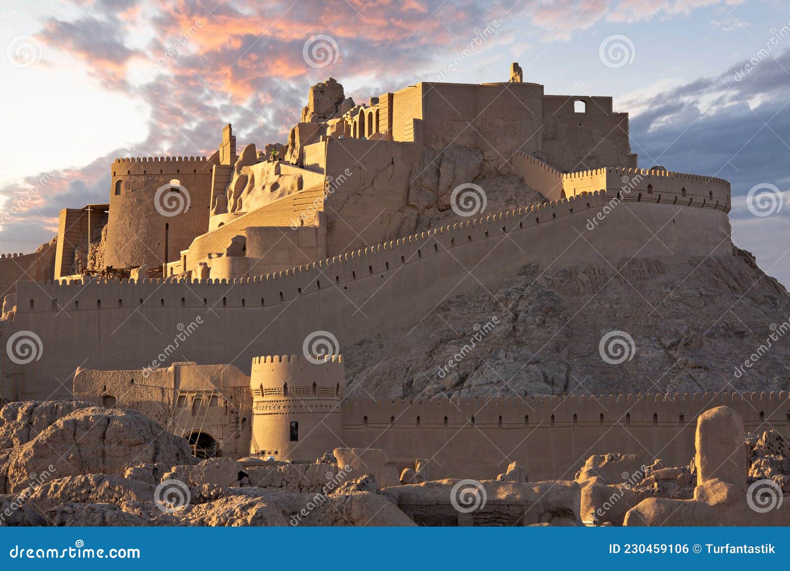 Bam Castle in Kerman, Iran stock photo. Image of fortification - 230459106
