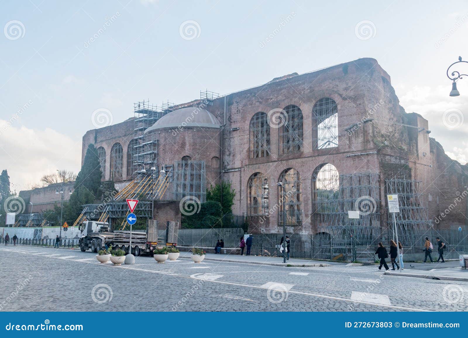 Remains of the Basilica of Maxentius and Constantine Editorial Stock ...