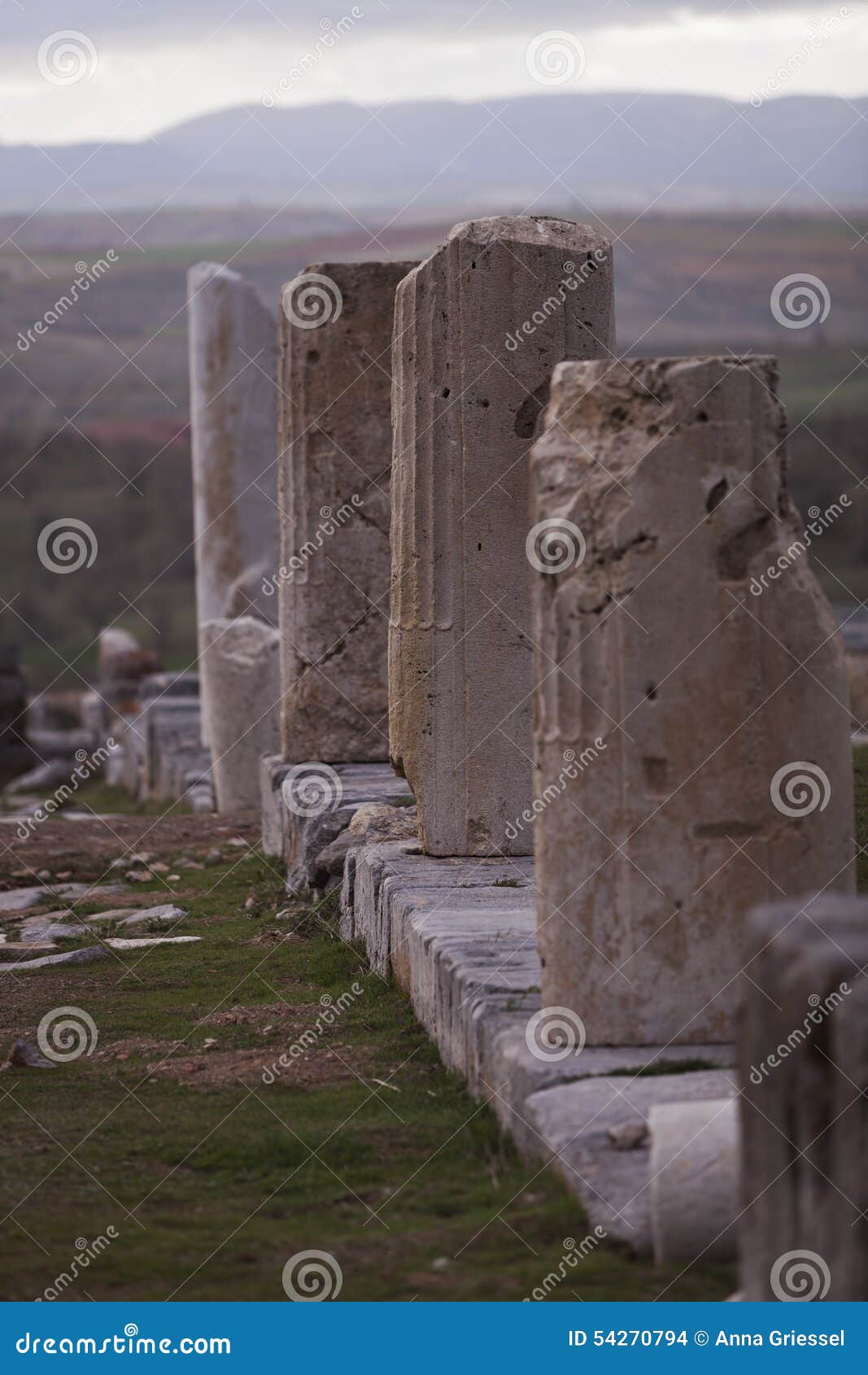 Remains of Columns in Turkey Stock Photo - Image of ancient, phrygia ...