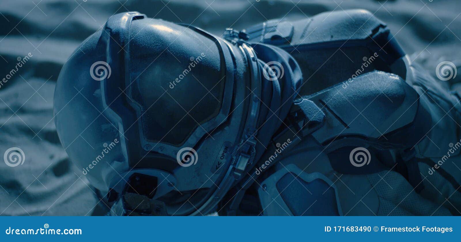 Remains of a Dead Astronaut Lying on a Planet Stock Illustration ...