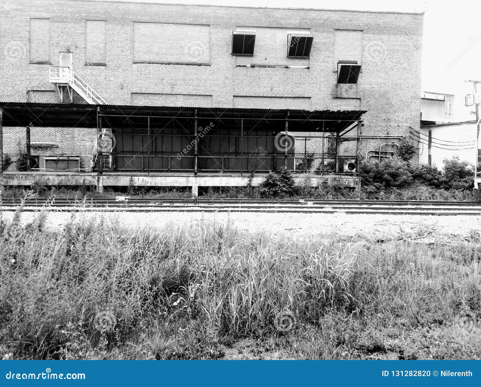 The Remains of a Desolate Building in an Industrial Facility. Stock ...