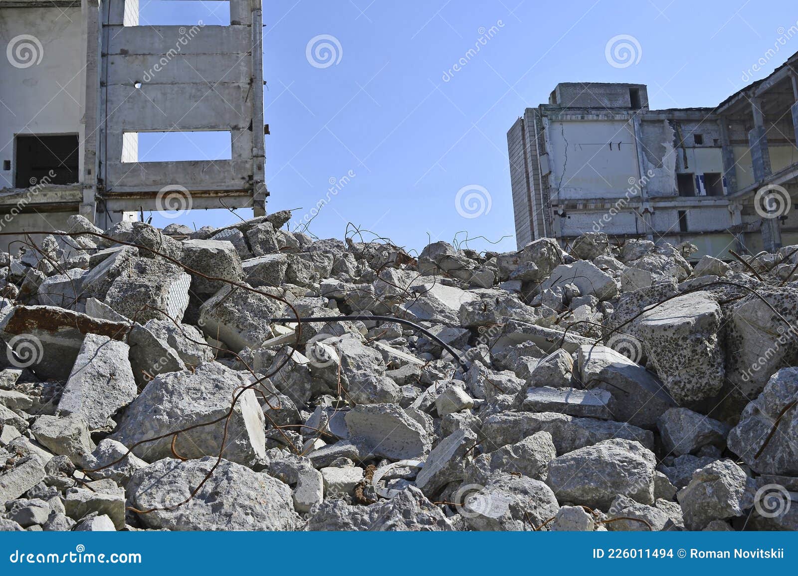 The Remains of the Destroyed Building of a Large Industrial Facility ...