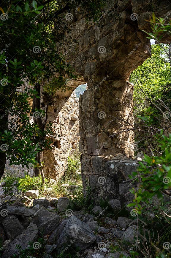 Remains of the Fortress Haj-Nehaj, Sutomore, Montenegro Stock Photo ... Remains of the Fortress Haj-Nehaj, Sutomore, Montenegro Stock Photo ...