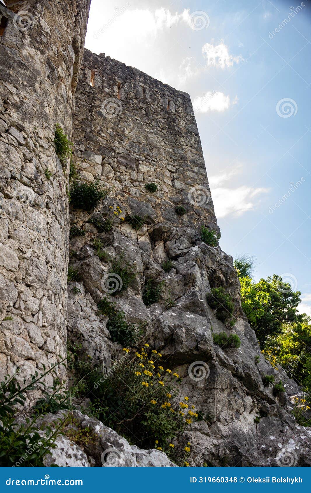 Remains of the Fortress Haj-Nehaj, Sutomore, Montenegro Stock Photo ... Remains of the Fortress Haj-Nehaj, Sutomore, Montenegro Stock Photo ...