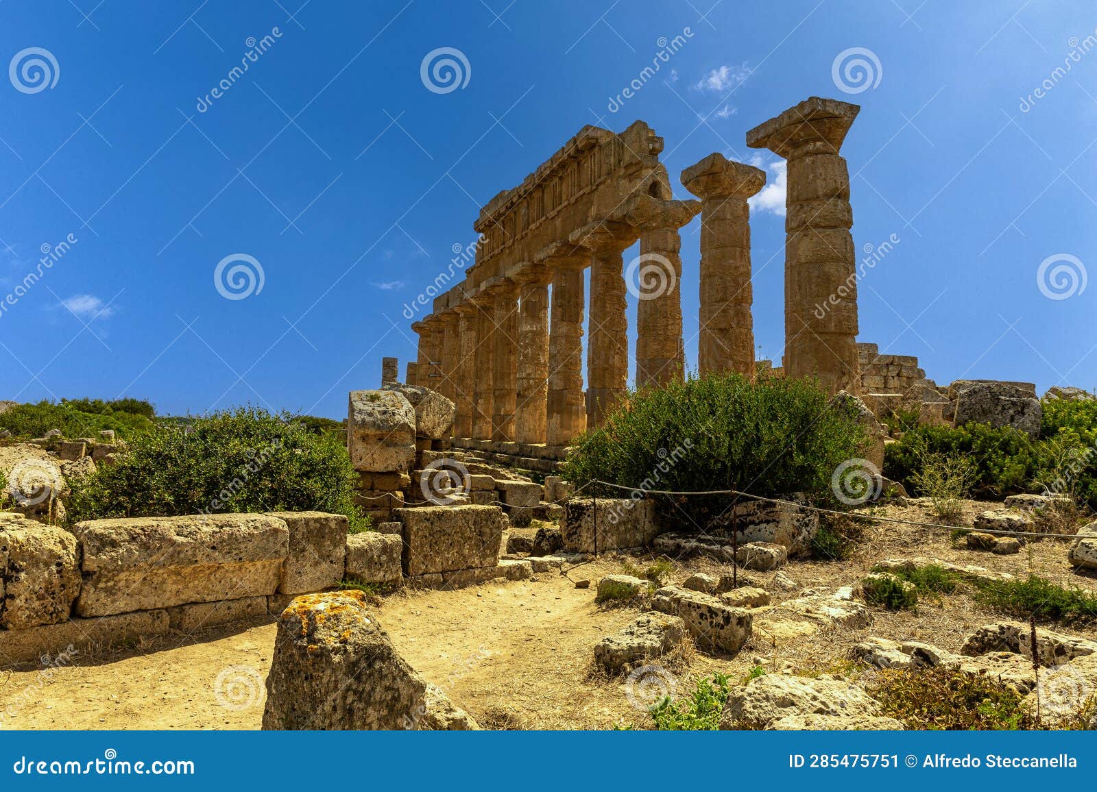 Remains of Greek temples stock image. Image of ruins - 285475751