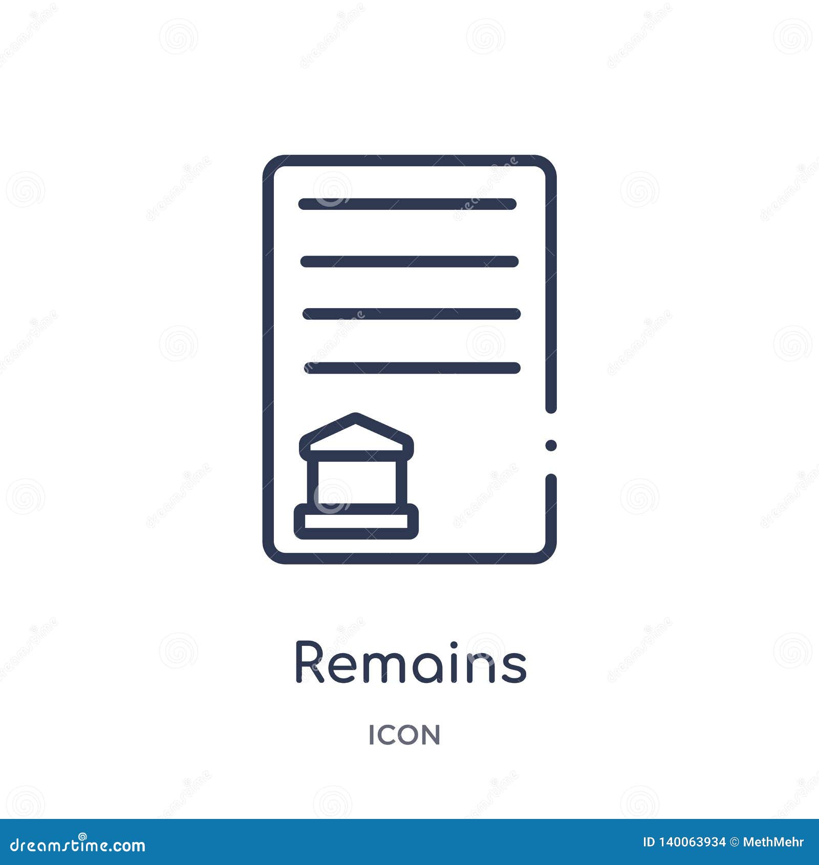 Remains Icon In Trendy Design Style. Remains Icon Isolated On White ...