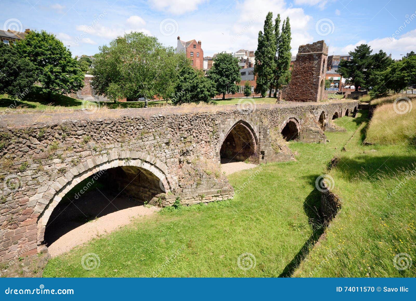 Remains of the Medieval Exe Bridge Stock Photo - Image of heritage ...