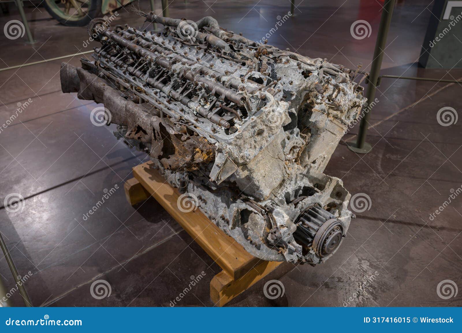 Remains of an Old Large V12 Internal Combustion Engine from the Second ...
